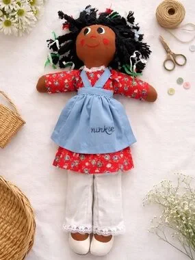 Gambina | Toys | Vintage Gambina Ninkie Handmade African American Rag ...